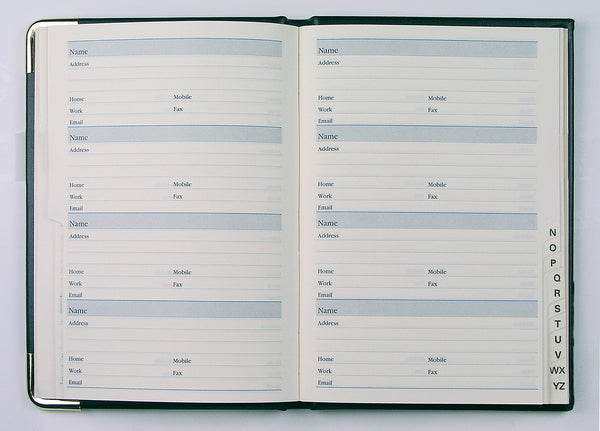 9000V - Collins Classic - A5 Telephone / Address Book - Black Black A5 ...