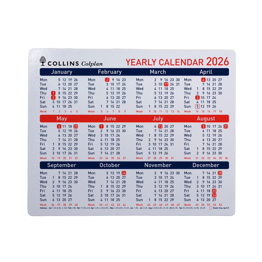 Colplan - A4 - Monthly - Diary - 2026 - Calendar-Year-Planner – Collins ...