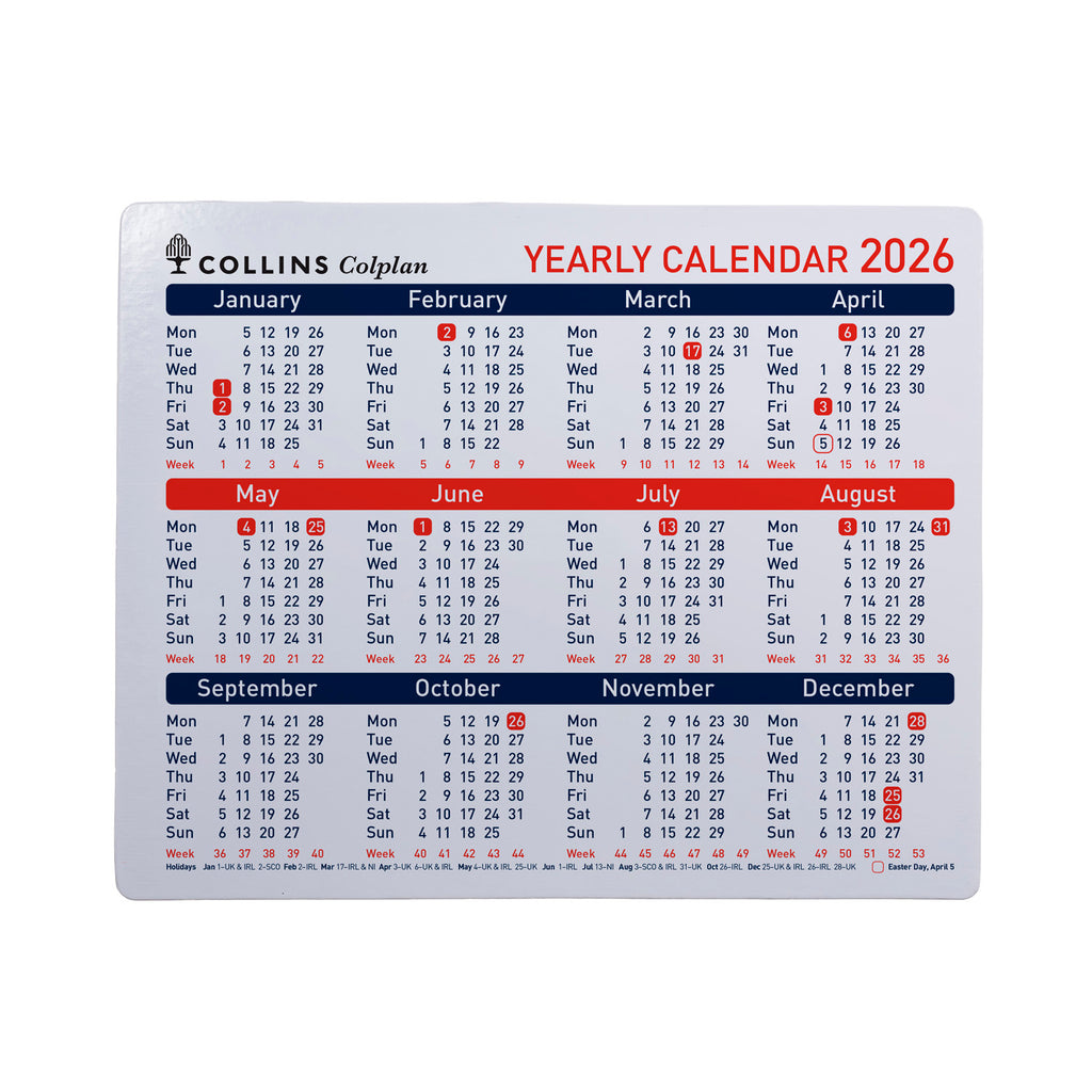 Colplan - A4 - Monthly - Diary - 2026 - Calendar-Year-Planner – Collins ...
