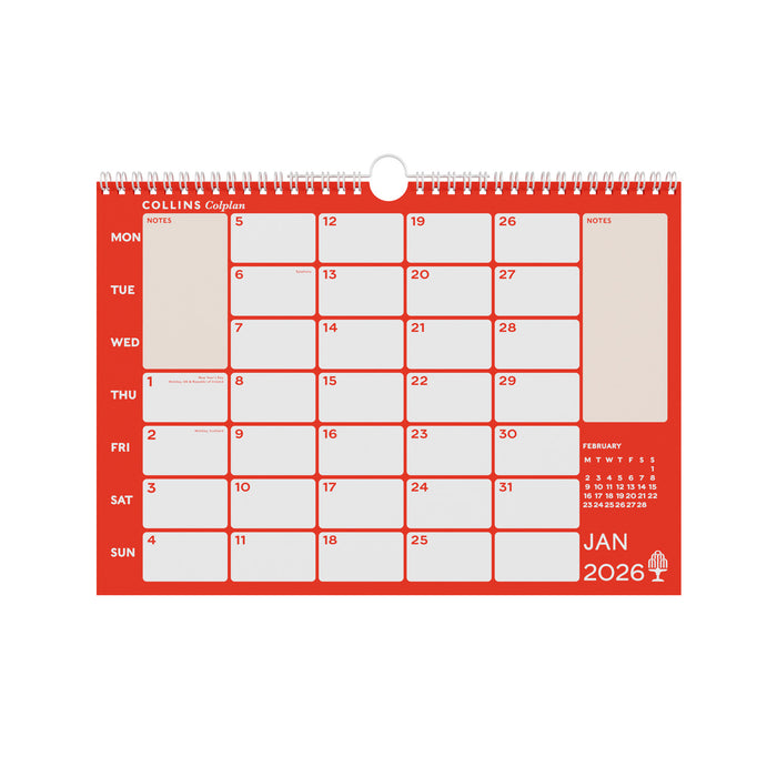 Colplan - A4 - Monthly - Diary - 2026 - Calendar-Year-Planner – Collins ...