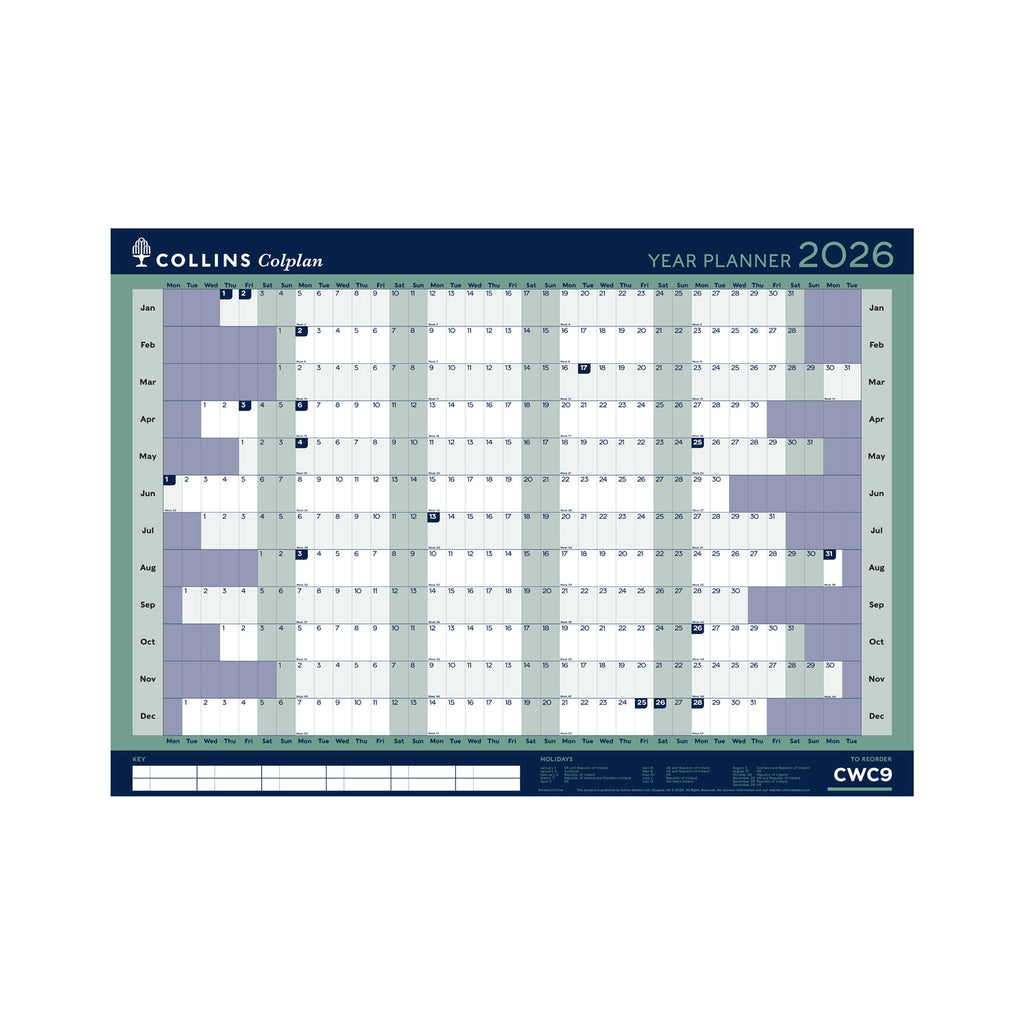 Colplan - A1 - Monthly - Diary - 2026 - Calendar-Year-Planner – Collins ...