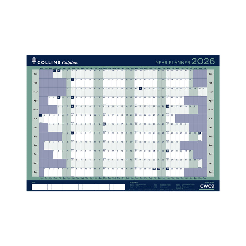 Colplan - A1 - Monthly - Diary - 2026 - Calendar-Year-Planner – Collins ...