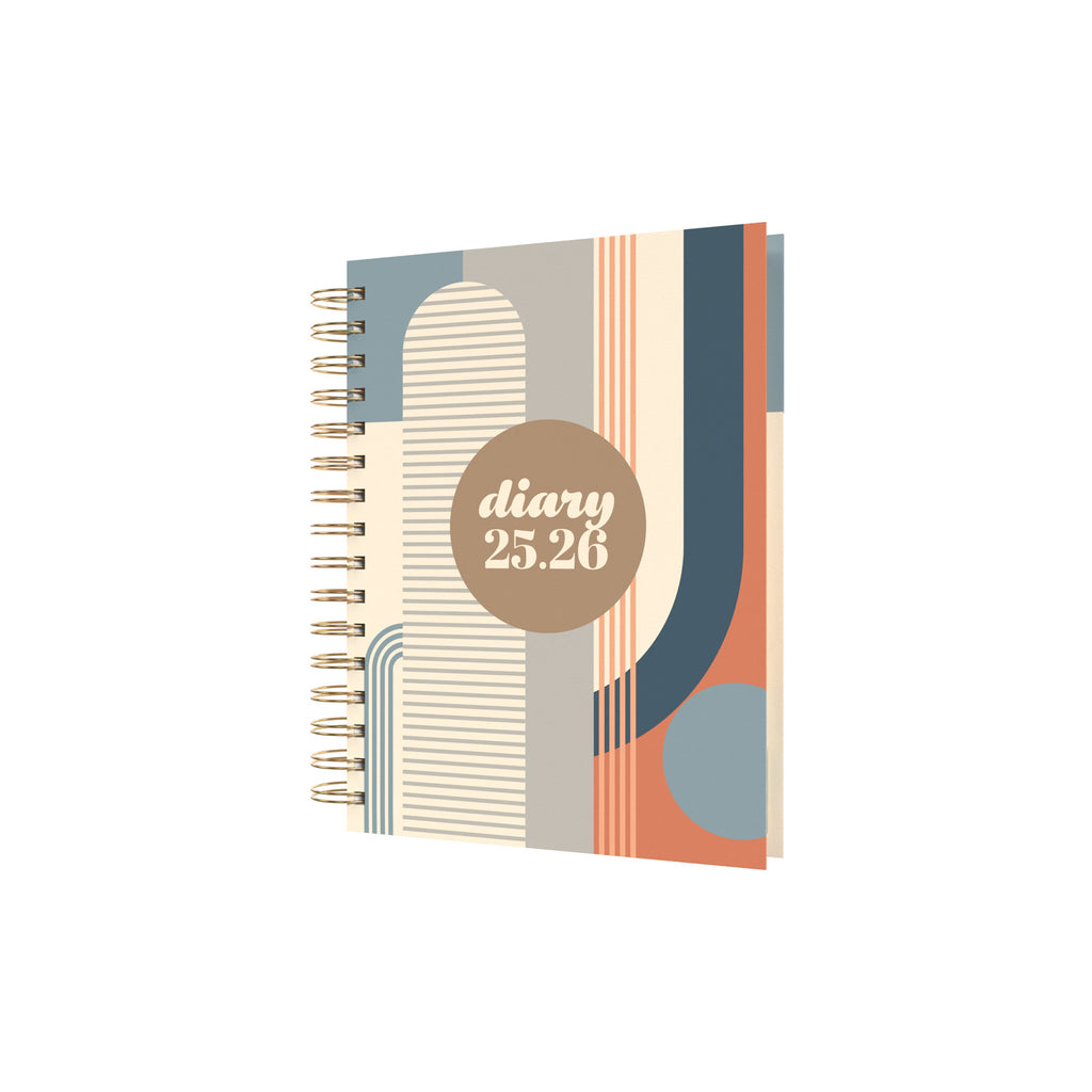 Scandi - A5 Day-to-Page Mid/Academic Year Diary Planner 2025-2026 ...