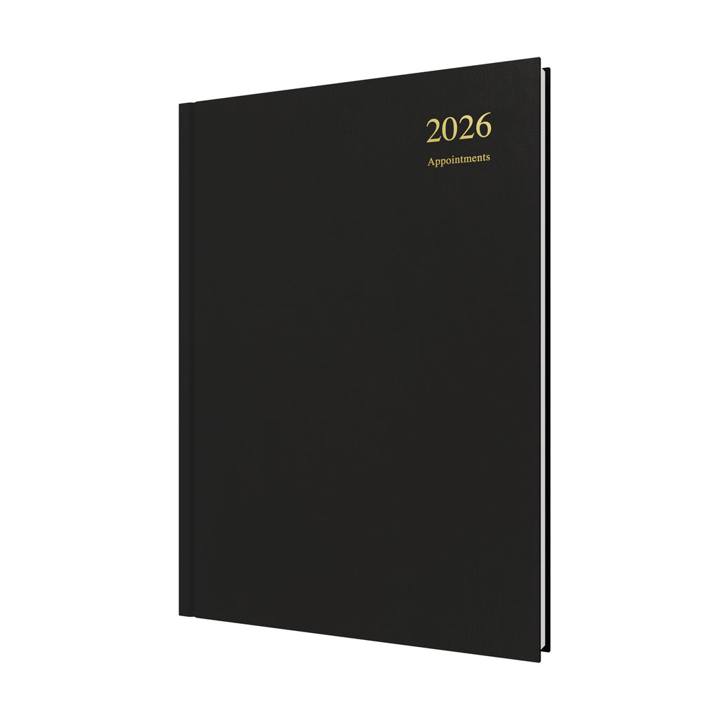 Essential - A4 Day-to-Page Diary with Appointments - 2026 Calendar Yea ...