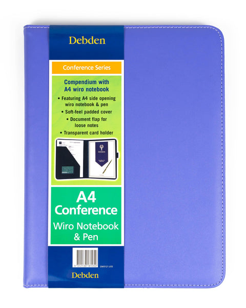 Compendium - A4 Ruled Wiro Notebook – Collins Debden UK