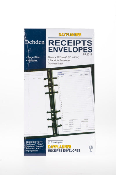 Collins Personal Organiser Receipt Envelope Refill – Collins Debden UK